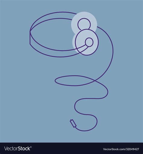 Outline Headphone Icon Royalty Free Vector Image