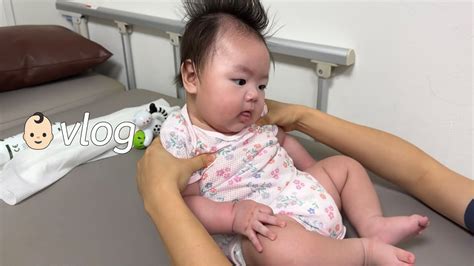 Vlog 3개월 아기 자세성 사경 검사하러 병원 방문 🏥 아기의 첫 외식 🍼 뒤집기 성공 🚼 ⎮ 육아브이로그 Youtube
