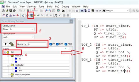 Timer In Structured Text St Schneider Plc Ecostruxure Control Expert