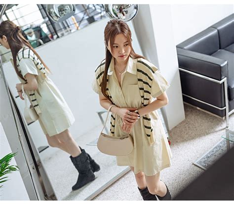 프레 오픈 카라 원피스 And 숄 세트