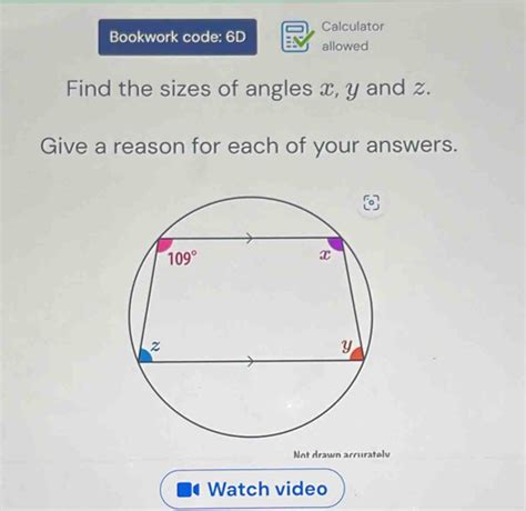 solved calculator bookwork code 6d allowed find the sizes of angles x