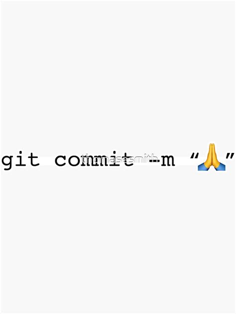 Git Commit Prayer Hands Emoji Sticker For Sale By Thomasesmith