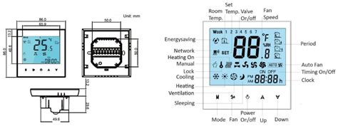 Pipe System Heating Cooling Modbus RS Terminal Control Smart Fan Coil Unit Thermostat