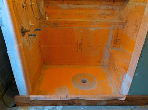 Easy Shower Pan Test With A Curbless Shower That Uses Waterproof