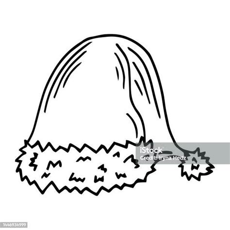 산타 모자의 손으로 그린 스케치 낙서 잉크 산타 모자 또는 수면 모자 12월에 대한 스톡 벡터 아트 및 기타 이미지 12월 겨울 계절 Istock