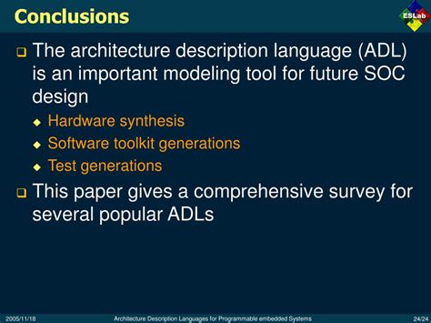 Ppt Architecture Description Languages For Programmable Embedded Systems Powerpoint