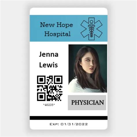 Physician Id Vertical Great Selection Of Healthcare Worker Id