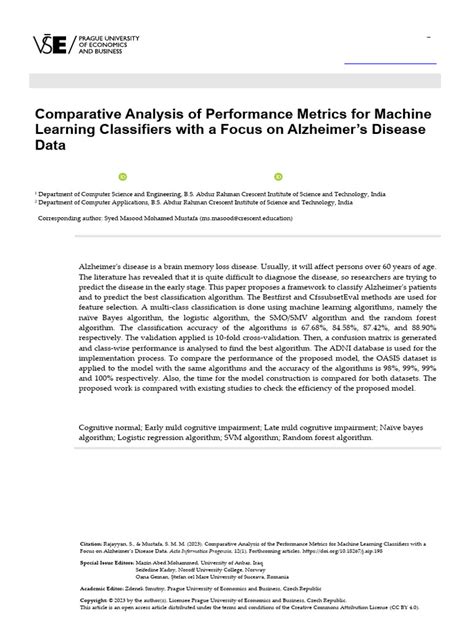 Comparative Analysis Of Performance Metrics For Machine Learning Classifiers With A Focus On