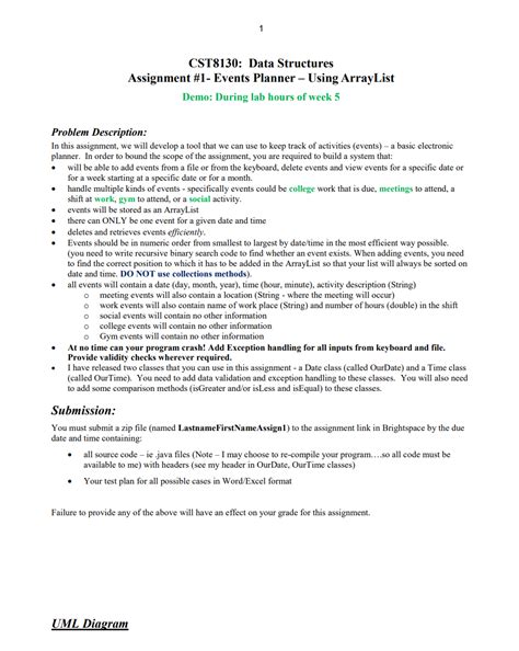 1 Cst8130 Data Structures Assignment 1 Events
