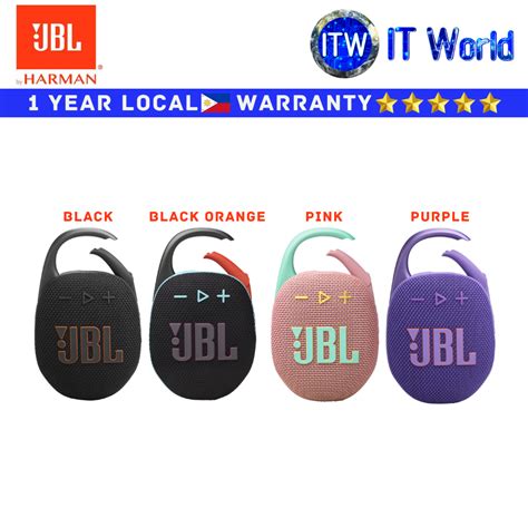 Itw Jbl Harman Bluetooth Speaker Clip Portable Black Black Orange Pink Purple Shopee