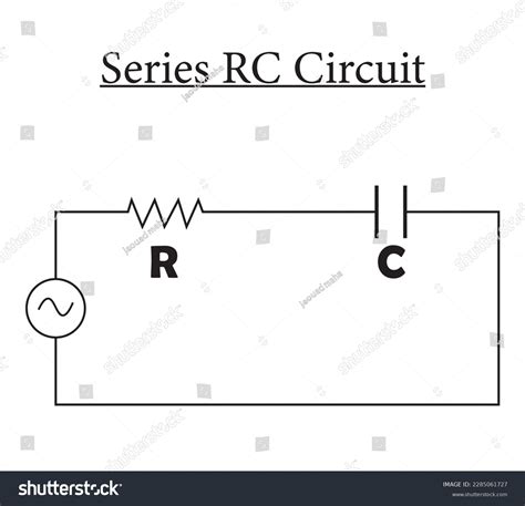 Electric Rc Circuit Isolated On White Stock Vector Royalty Free 2285061727 Shutterstock