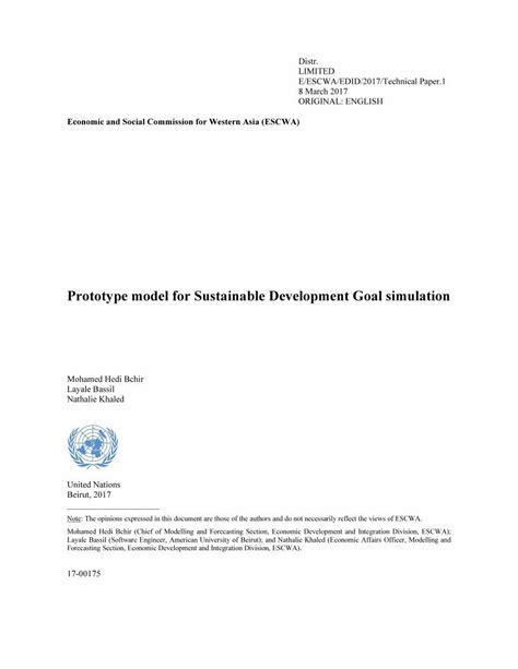 Pdf Prototype Model For Sustainable Development Goal Simulation Dokumen Tips