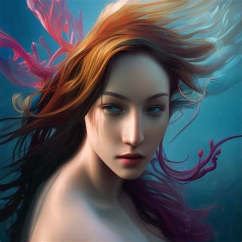 Woman In The Sea Ai Generated Artwork Nightcafe Creator