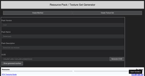 Minecraft Texture Set Json File Generator Codesandbox