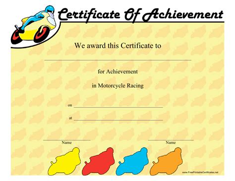Fake Motorcycle Safety Course Certificate