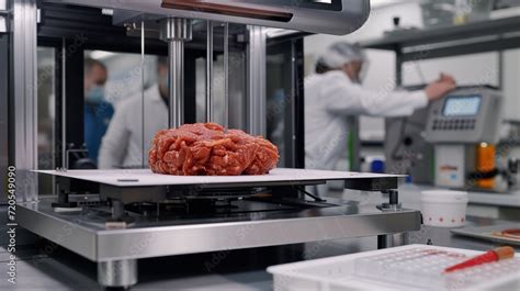 Laboratory Grown Artificial Meat Concept Showcasing The Future Of Food