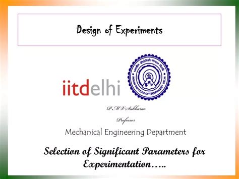 PPT Design Of Experiments PowerPoint Presentation Free Download ID