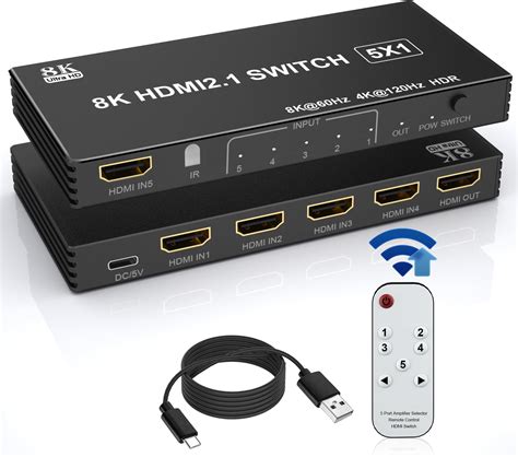 Amazon Com K Hz HDMI Switch K HDMI Splitter With Remote