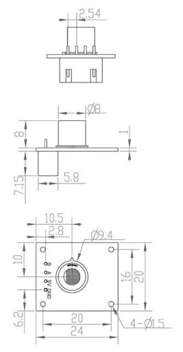 Zp01 Mp503 Air Quality Monitoring Module Winsen