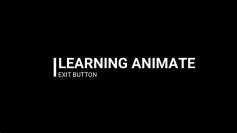 animate 2020 tutorial exit button youtube