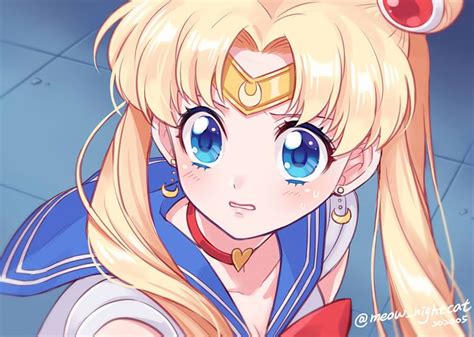 Tsukino Usagi And Sailor Moon Bishoujo Senshi Sailor Moon Drawn By Nightcat Danbooru