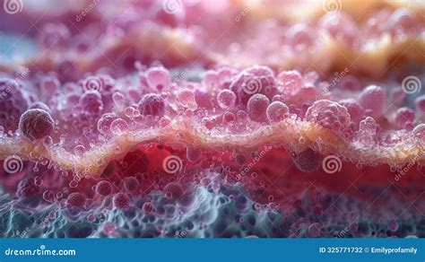 Microscopic Image Of A Single Cell With Detailed Organelles Like The Nucleus And Mitochondria