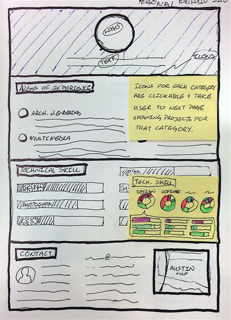 Portfolio Resumé Site Wireframe on Behance