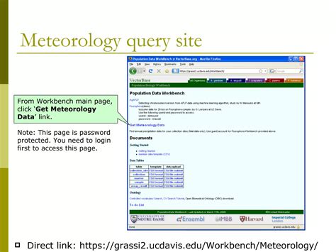 Population Data Workbench Meteorology Data Query Ppt