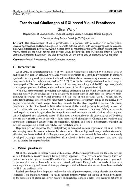 Pdf Trends And Challenges Of Bci Based Visual Prostheses