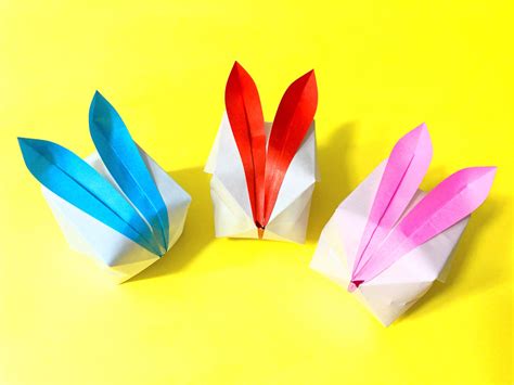動画折り紙 風船うさぎ雪うさぎふうせんうさぎゆきうさぎの簡単な作り方3How to make an easy origami