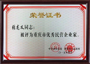 企业荣誉 关于我们 重庆潜能集团 潜能集团 重庆潜能实业集团有限公司