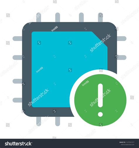 Cpu Alert Warning Stock Vector Royalty Free 1127551517 Shutterstock