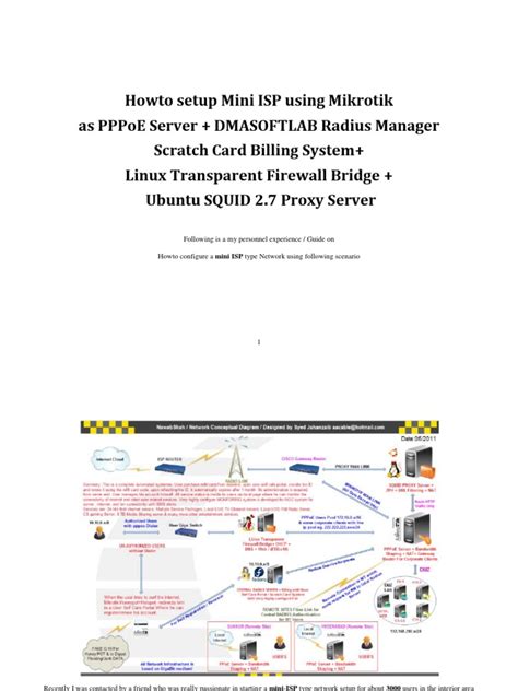 How To Setup Mini Isp Using Mikrotik Pdf Pdf Radius Proxy Server