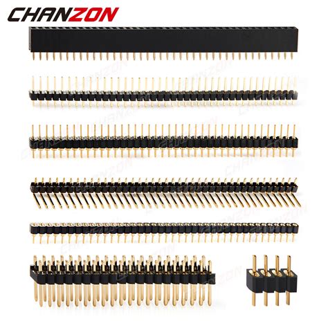 Male Female Mm Pitch Header Pins Socket Single Double Row Connector Strip EBay UK