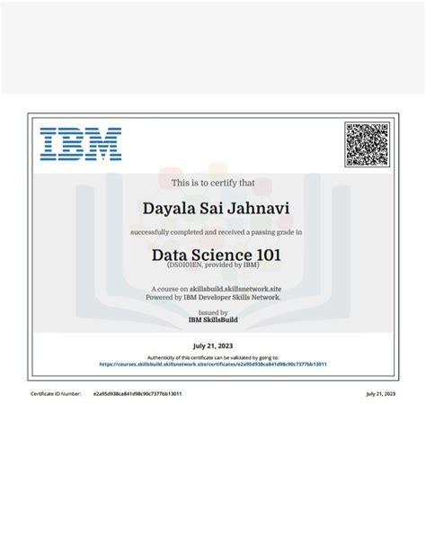 dayala sai jahnavi on linkedin ibmskillsbuild datascience101