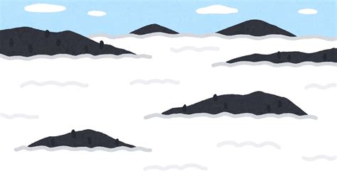 雲海のイラスト（背景素材） かわいいフリー素材集 いらすとや