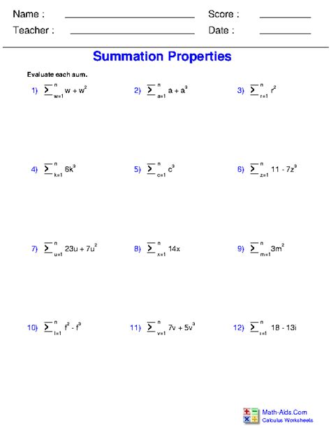 Calculus Worksheets Definite Integration Worksheets Worksheets Library