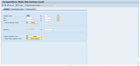 RECPA150 SAP Tcode Master Data Summary Land