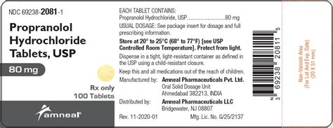 Dailymed Propranolol Hydrochloride Tablet