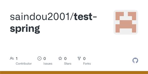 GitHub Saindou2001 Test Spring