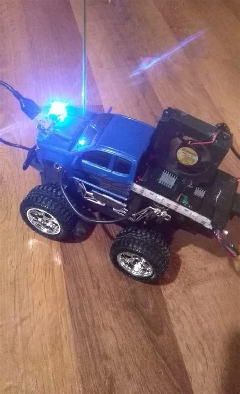 Portable Pi With Independent Power Supply Led Strip Oversized Fan And A Top Speed Of 3 Mph R