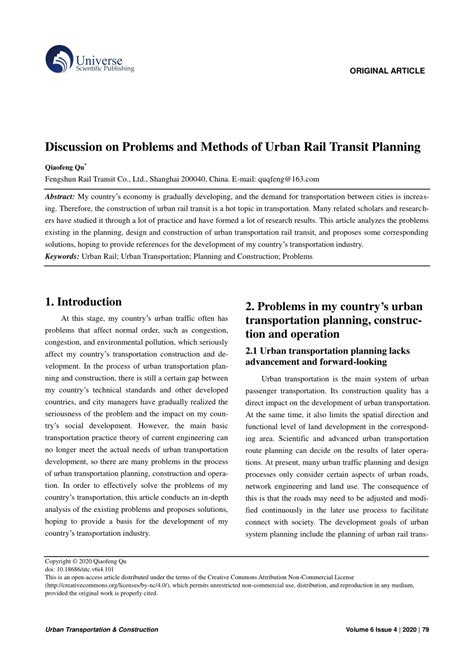 Pdf Discussion On Problems And Methods Of Urban Rail Transit Planning