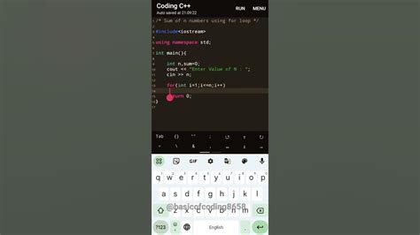 10 Calculate Sum Of N Natural Numbers In C Cppsumofnumbersbasicofcodingcodingshorts