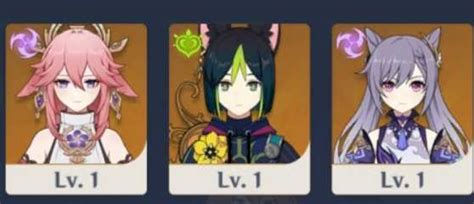 Starter Yae Miko Tighnari Keqing Ar5 10 Asia