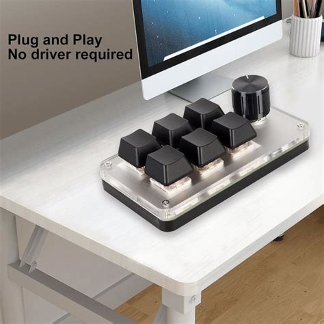 Röd Switch Makro Tangentbord Plug And Play Ergonomiska anpassade rattar
