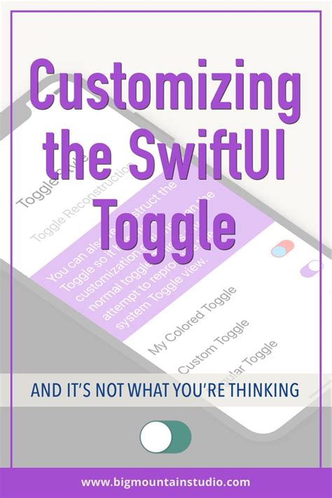 Swiftui Togglestyle Customizing The Toggle Custom Toggle Things To Come