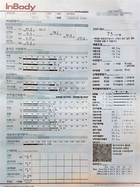 인바디 결과 어떻게 해석해야 할까 인바디로 보는 체질분석