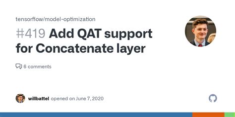 Add Qat Support For Concatenate Layer · Issue 419 · Tensorflowmodel