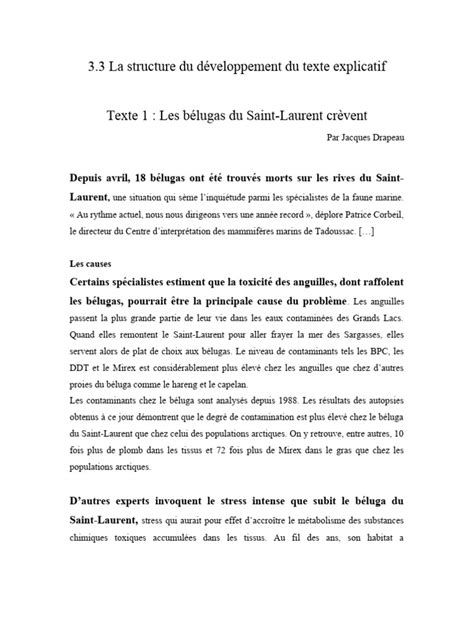 Textes Structure Explicatif Pdf
