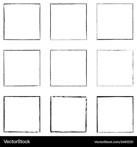 Grunge Square Frames Royalty Free Vector Image